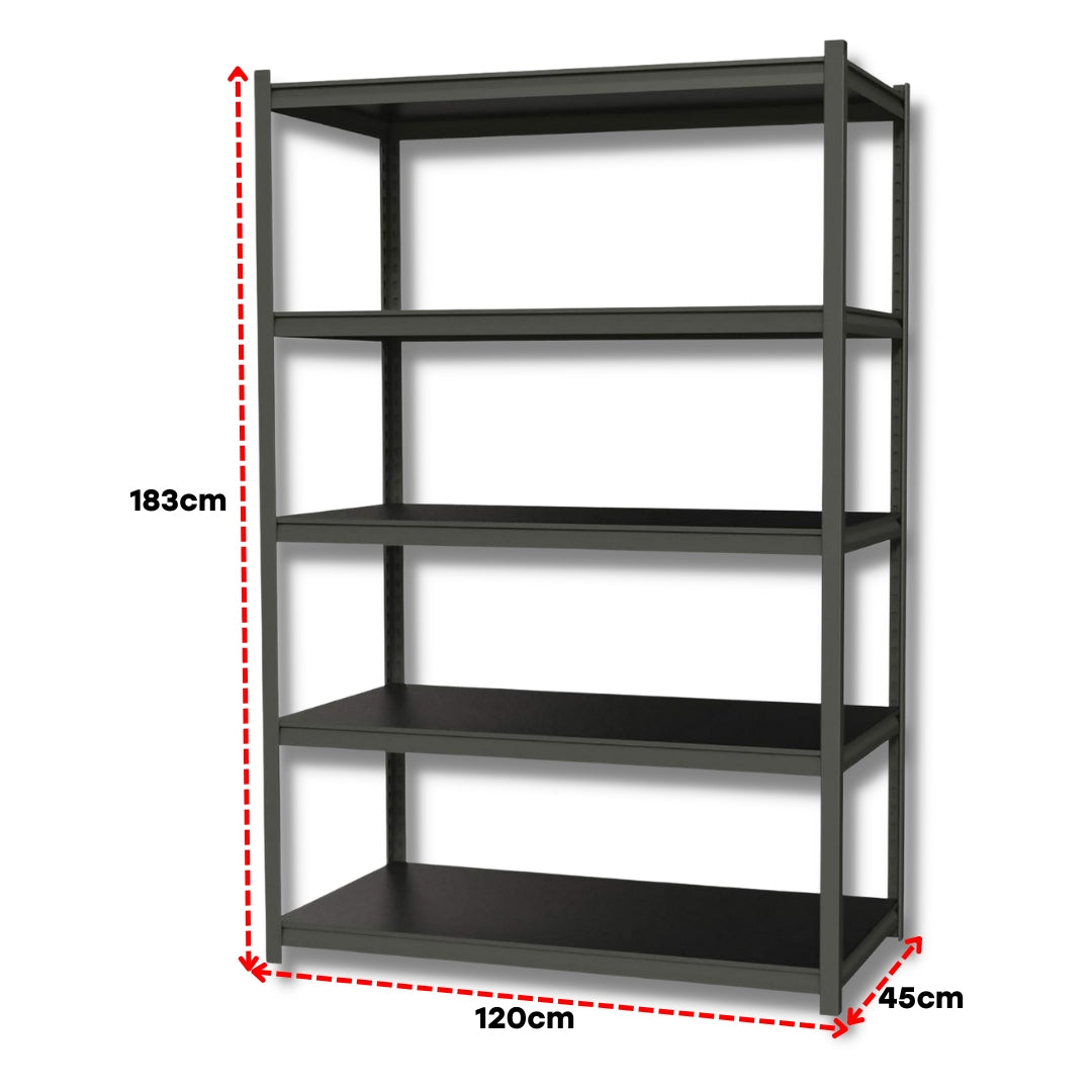 Rack Metálico de Almacenamiento de 5 Niveles de Tabla 183x120x45cm R-D