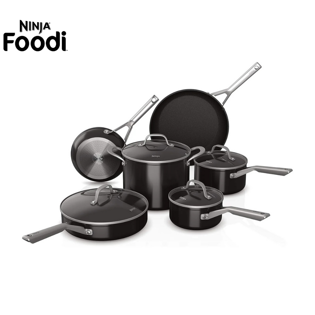 Ollas Y Sartenes Ninja Neverstick Essential De 10 Piezas. Juego De Oll